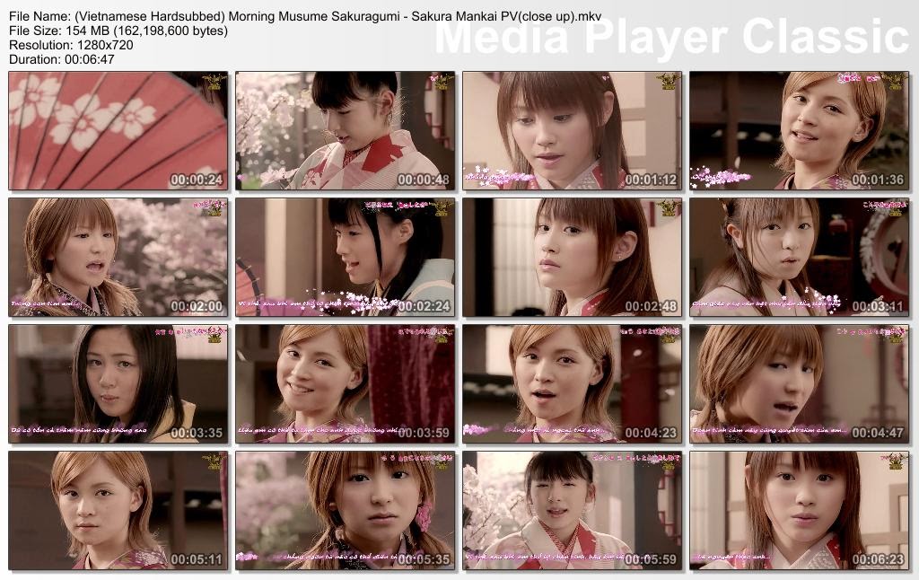 S.P.Q.R: (Vietnamese Hardsubbed) Morning Musume Sakuragumi - Sakura Mankai PV(close up)